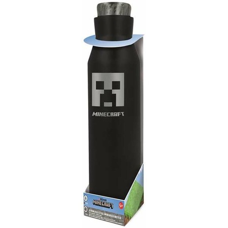 Sticla, Minecraft, Inox, 580 ml, Negru - eMAG.ro