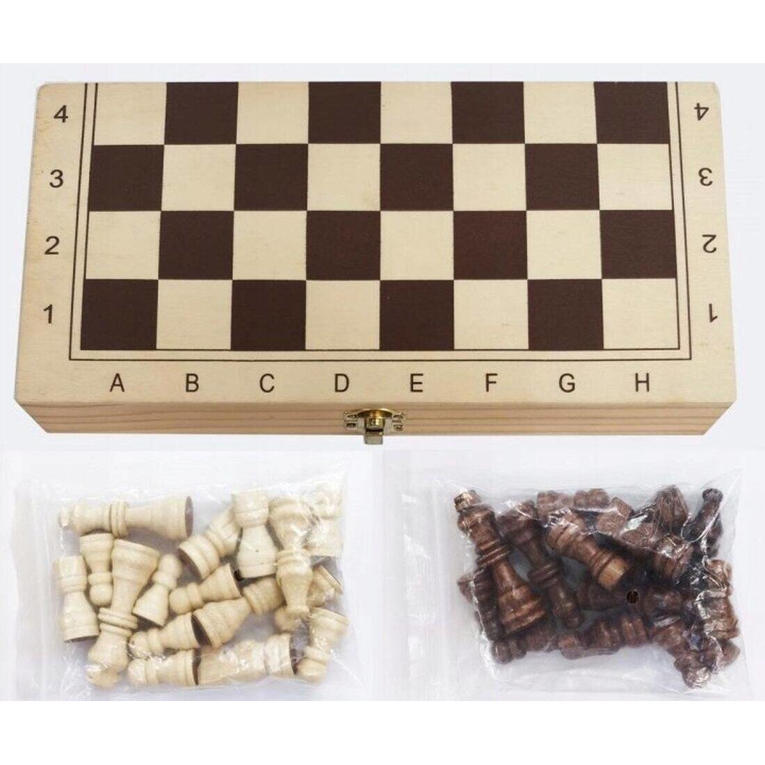 Set de sah, MADEJ, Lemn, Maro/Bej - eMAG.ro