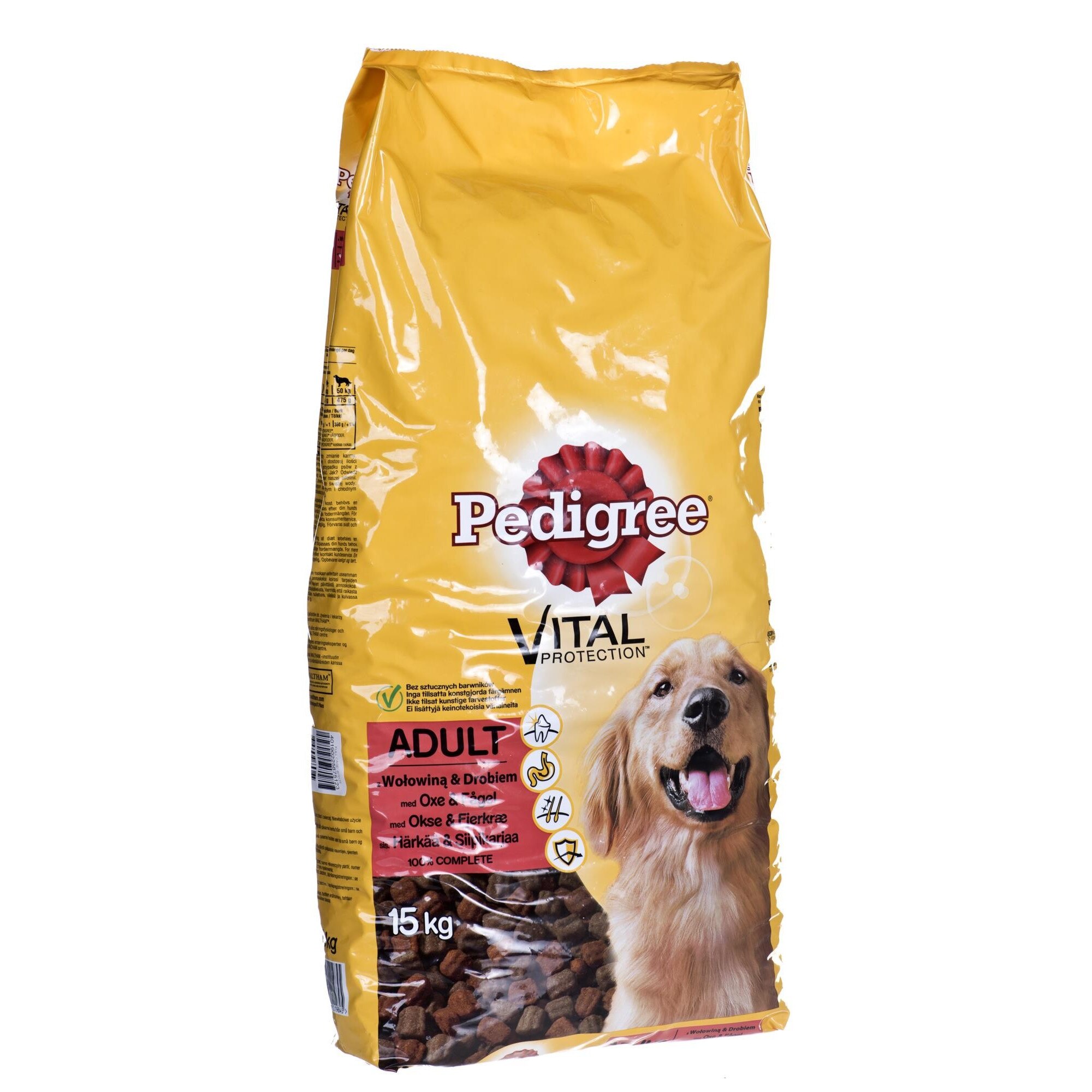 Hrana uscata pentru caini, Pedigree, Vita/Pui, 15 kg - eMAG.ro