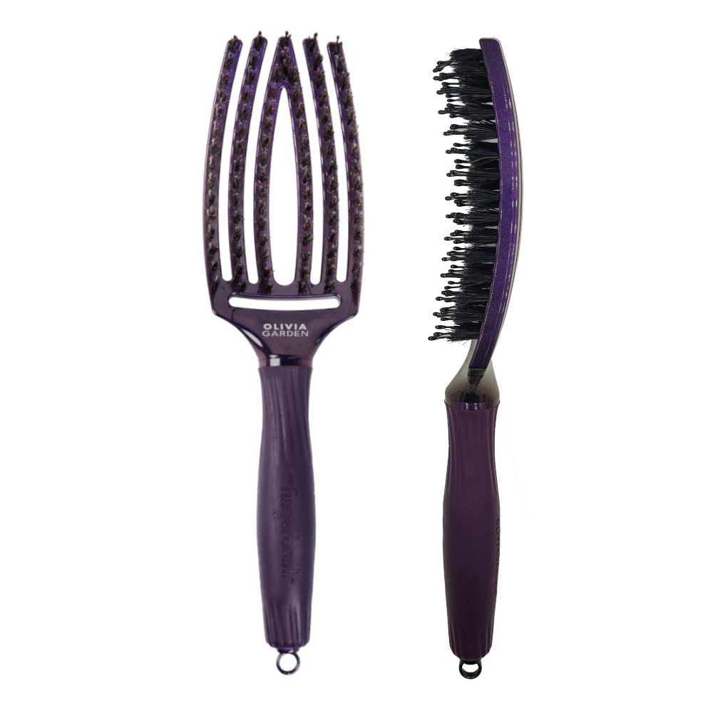 Perie de par, Olivia Garden, Peri naturali de mistret, Maner ergonomic ...