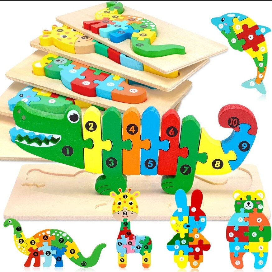 Jucarii educative si interactive pentru copii, puzzle Montessori pentru ...