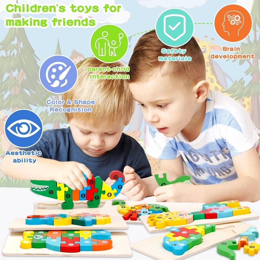 Jucarii educative si interactive pentru copii, puzzle Montessori pentru ...