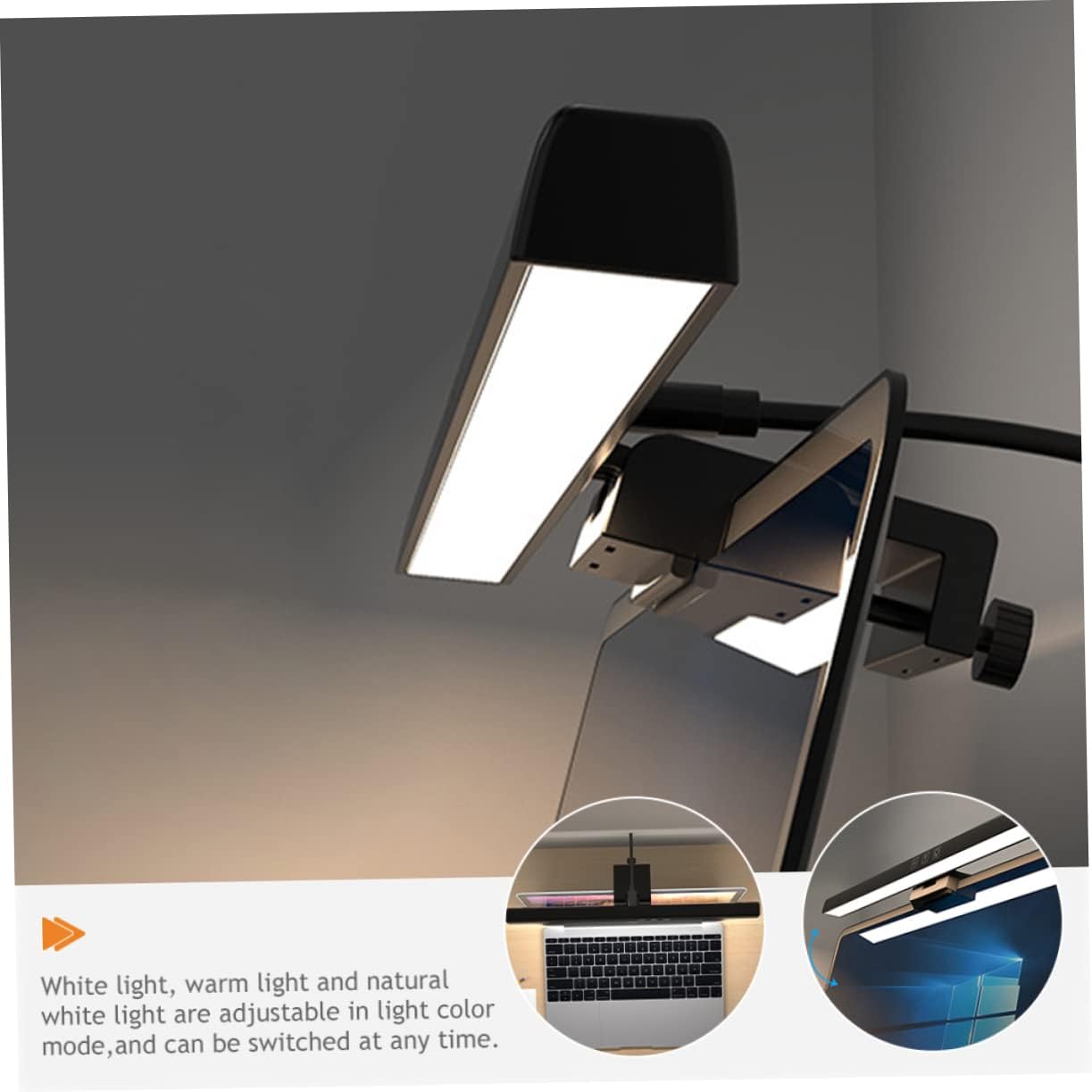 Lampa LED pentru Monitor Smart, idepet®, lumina calda, rece, neutra ...