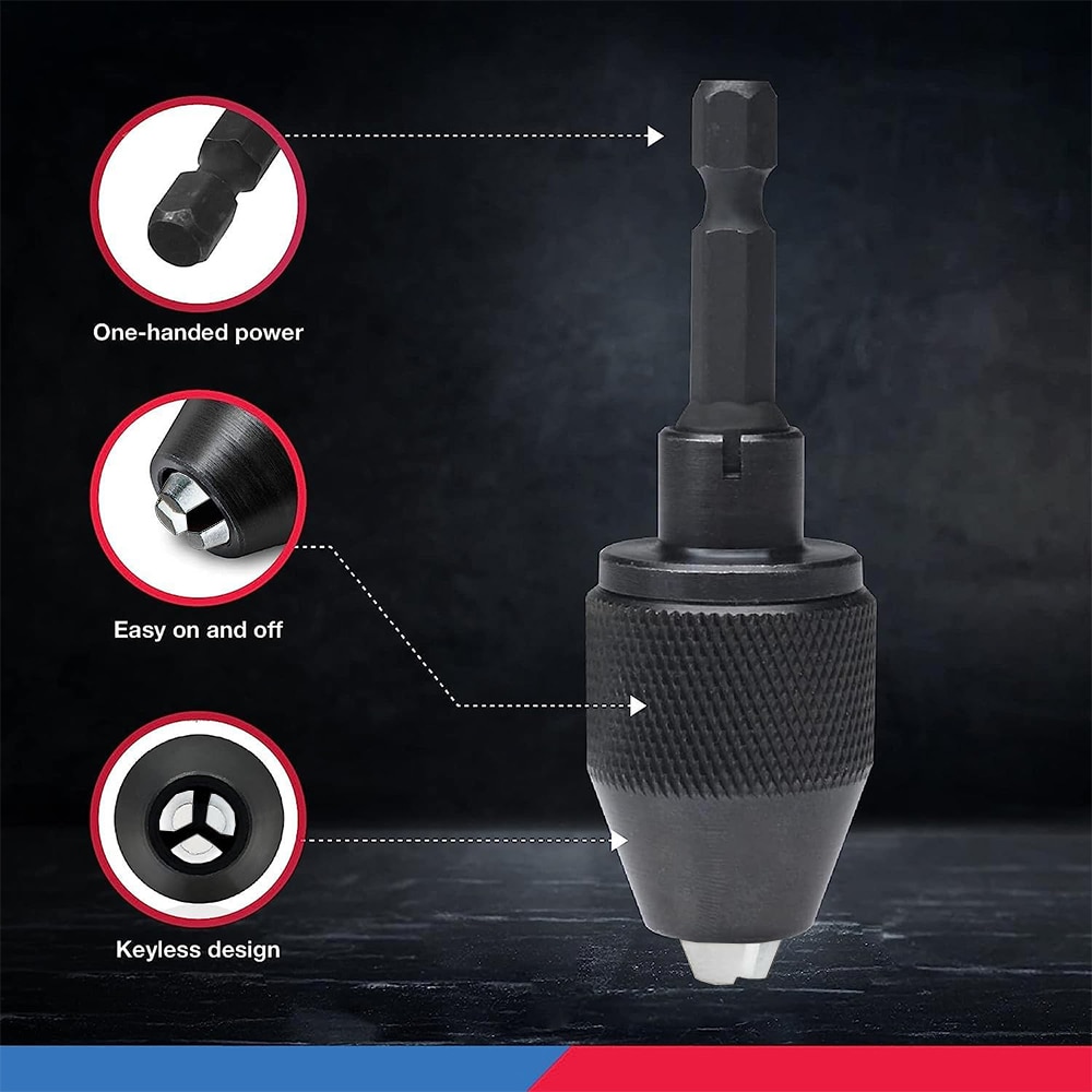 Mandrina cu schimbare rapida pentru burghiu fara cheie cu tija ...