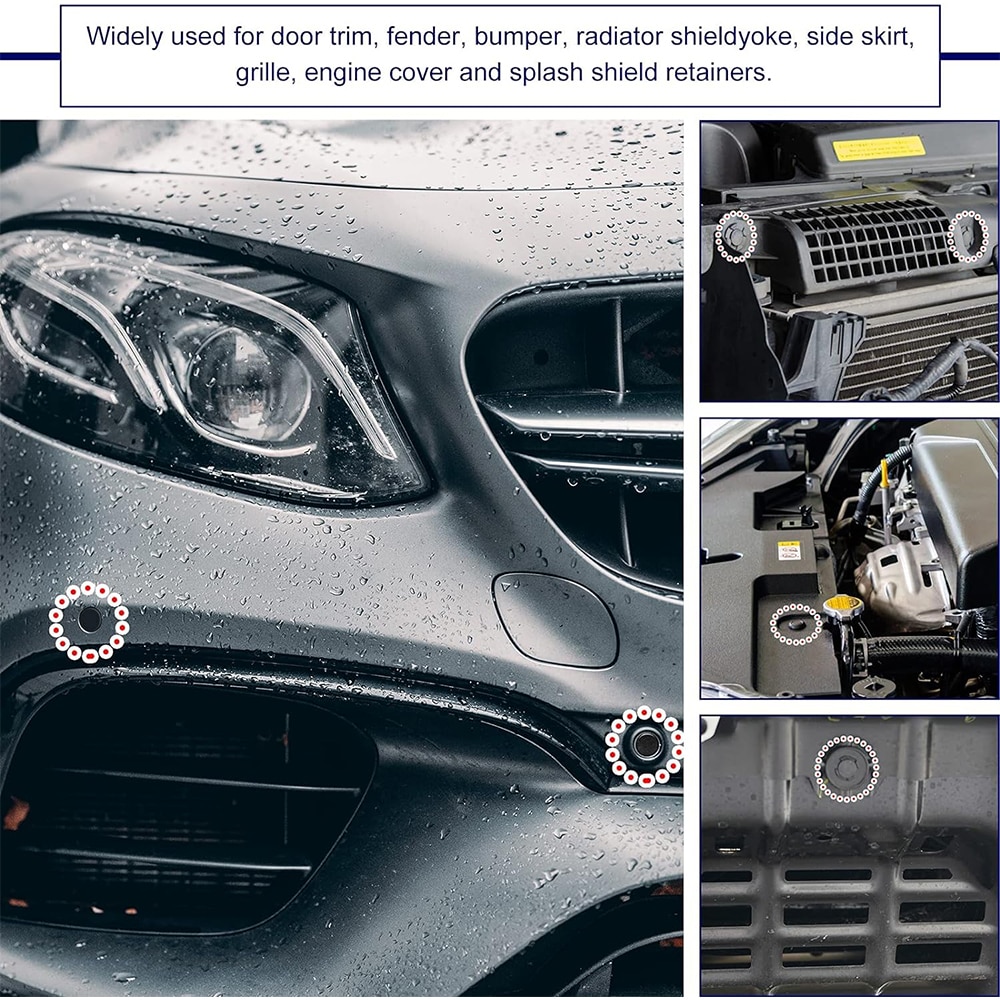 Set 190 cleme auto, Minetgnon, Plastic, Universal, Negru - eMAG.ro