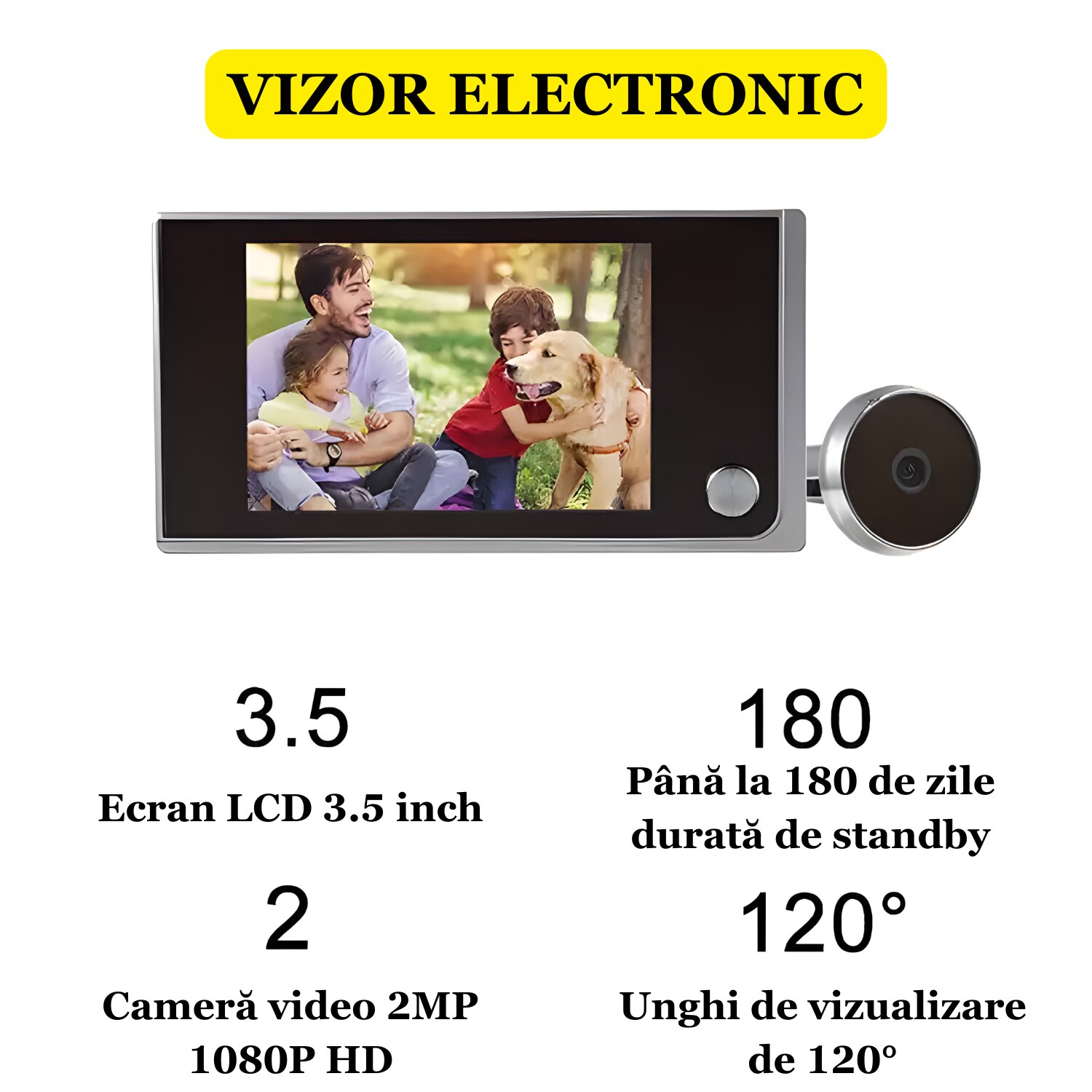 Vizor electronic, IMODIX®, Monitor LCD 3.5-inch, Camera 2MP, Rezolutie ...