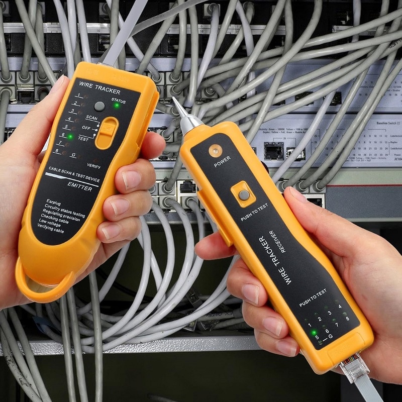 Tester de retea RJ45 cu cable Tracker, Chigoods, pentru asamblare ...