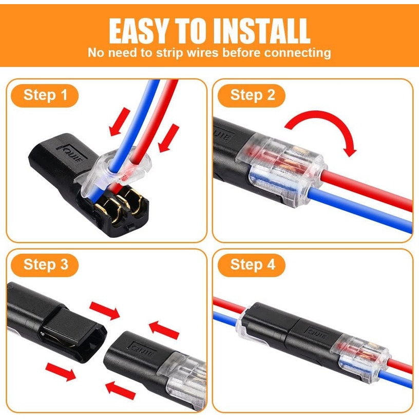 Set 24 bucati Conectori rapizi pentru conductori electrici, JENOUS ...