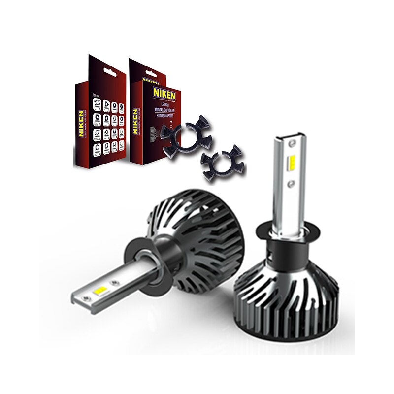 Set 2 becuri LED H1 plus 2 adaptoare far Honda - eMAG.ro