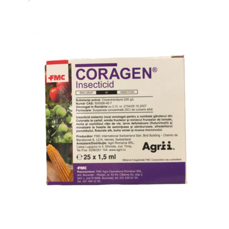 Insecticid cu spectru larg de combatere asupra mai multor specii de daunatori, Coragen 20 SC, 25 ...