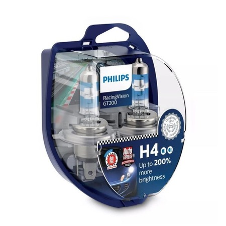 Set 2 Becuri Far H4 60/55W 12V Racing Vision Gt200 Philips - eMAG.ro