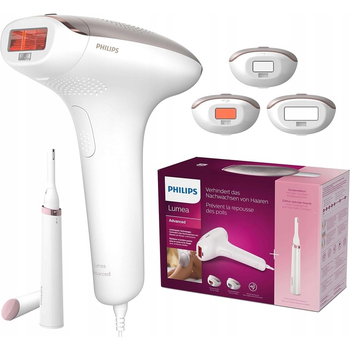Epilator IPL, Philips, Model Lumea Advanced BRI923 SC1999, Alb - eMAG.ro