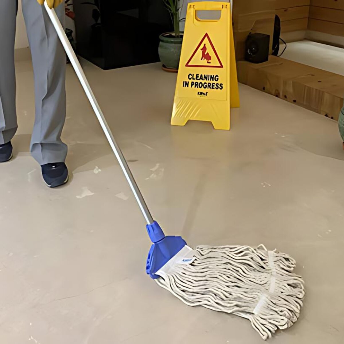 Coada suport mopuri 1,4 m cu capat albastru - eMAG.ro