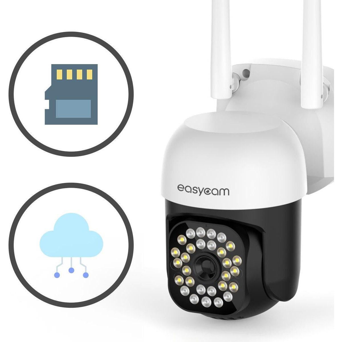 Camera IP, EasyCam, EC-3PT12L16IR, Rotativa, Exterioara, WiFi, Led, 25m ...