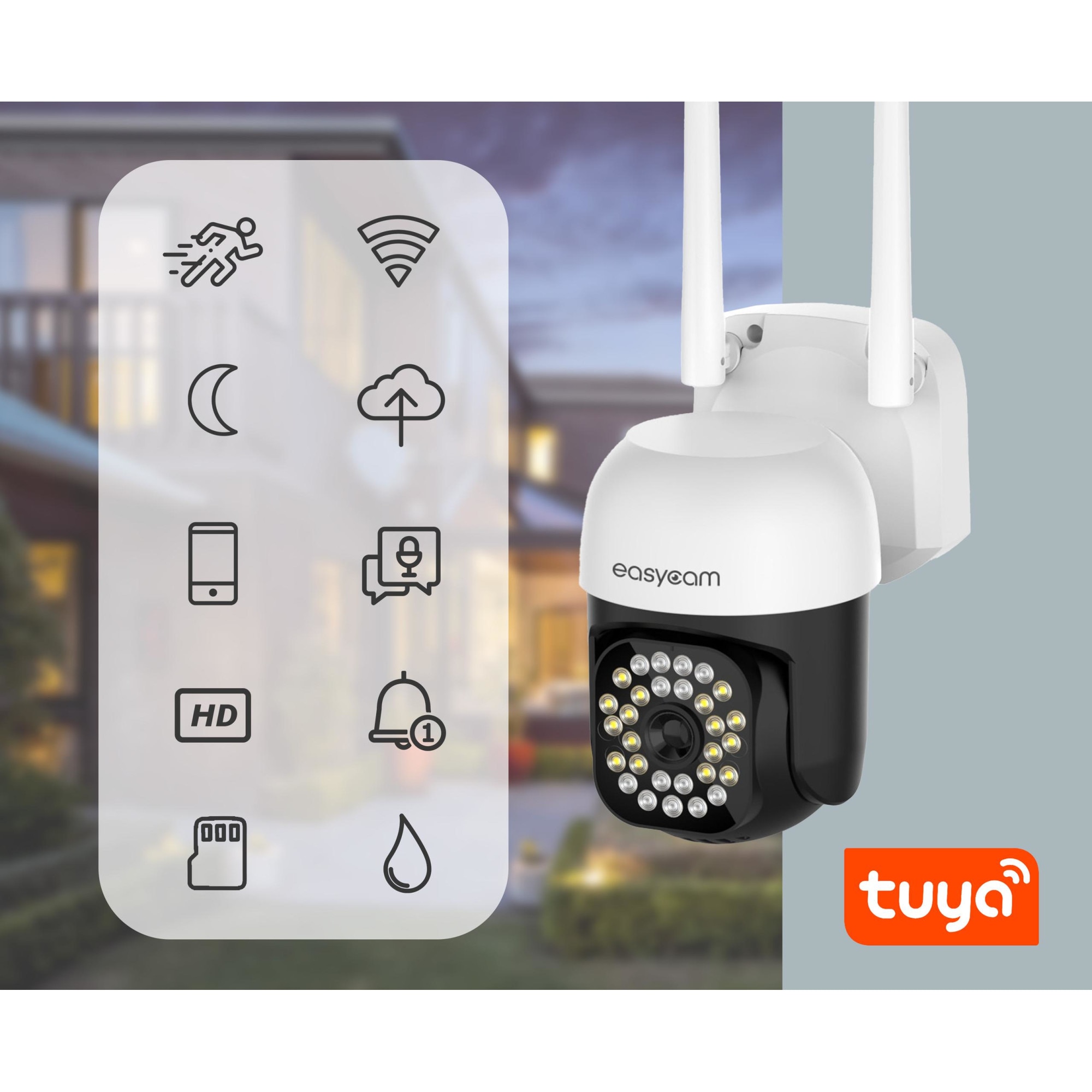 Camera IP, EasyCam, EC-3PT12L16IR, Rotativa, Exterioara, WiFi, Led, 25m ...