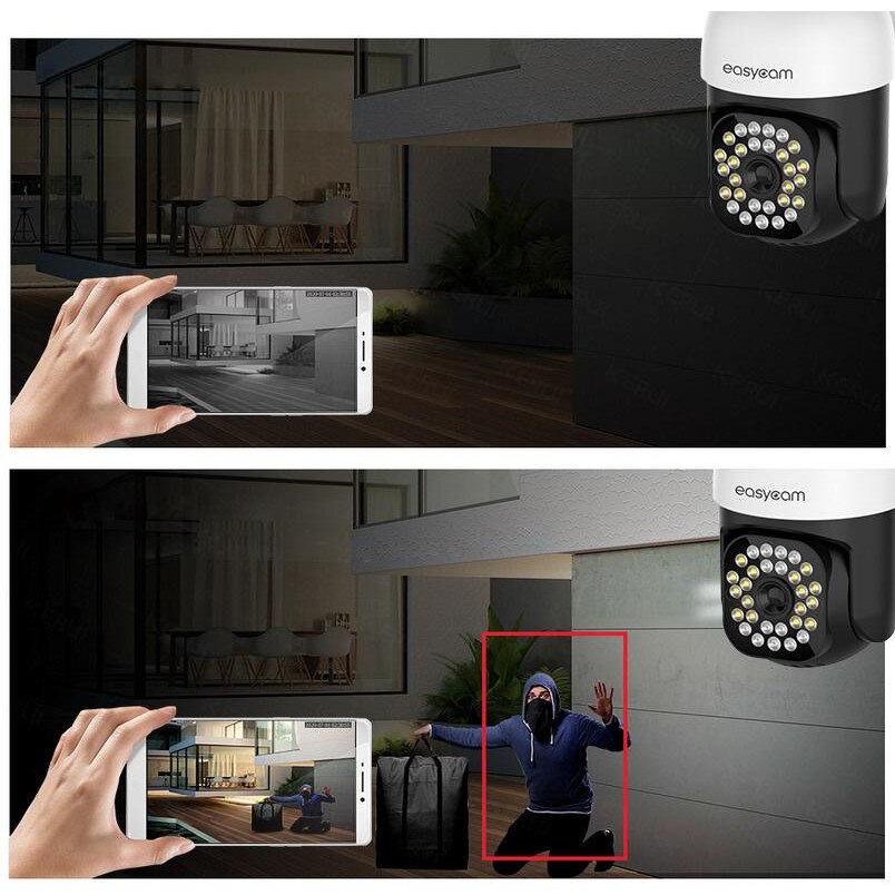 Camera IP, EasyCam, EC-3PT12L16IR, Rotativa, Exterioara, WiFi, Led, 25m ...