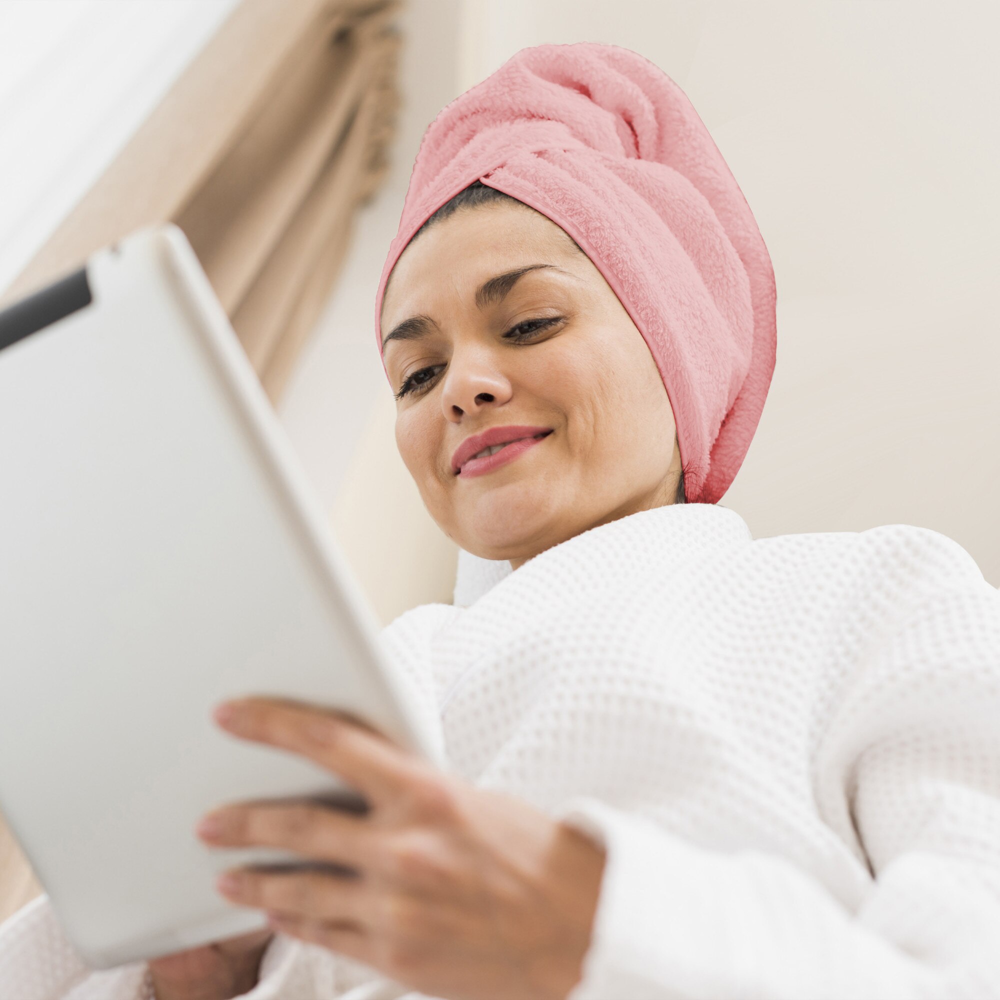 Prosop Par din Microfibra cu Nasture pentru Fixare, Pufos si Moale la ...