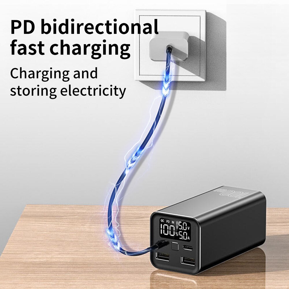 Power bank, Elvancy, 100W, 40000mAh, черен - eMAG.bg