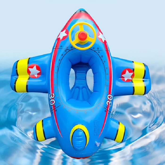 Colac gonflabil pentru copii, 100 x 115cm, Albastru - eMAG.ro