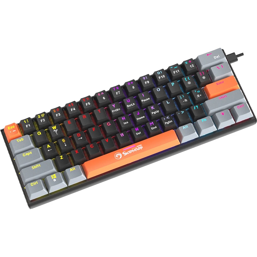 Клавиатура Marvo геймърска клавиатура Gaming Mechanical keyboard 61 ...