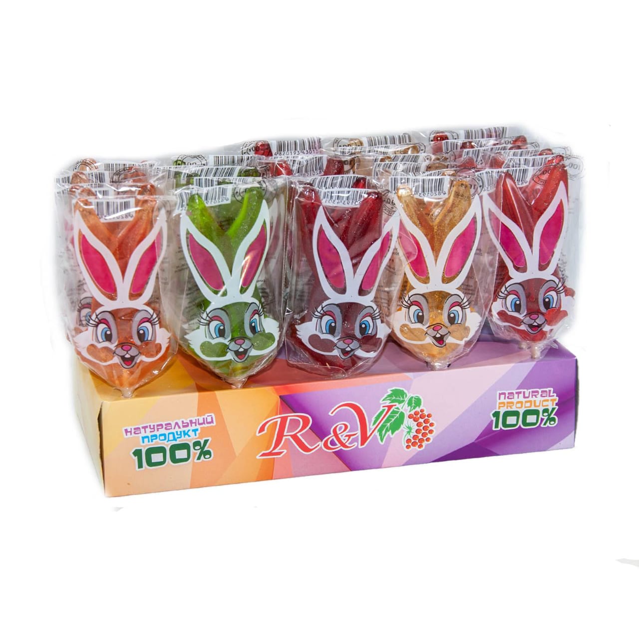 Iepurasi acadea pe bat in cutie-display 30 buc*30 gr - eMAG.ro