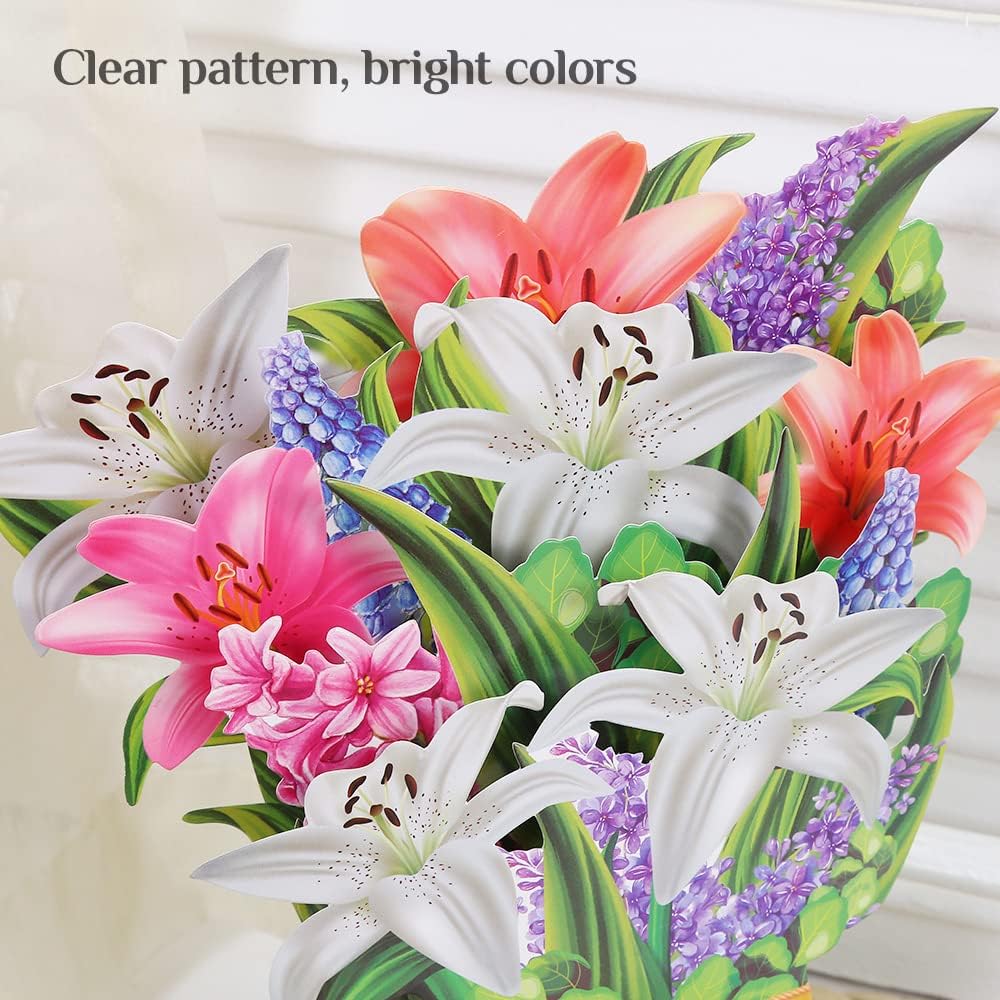 Card de buchet 3D Pop Up, WALALLA, Multicolor - eMAG.ro