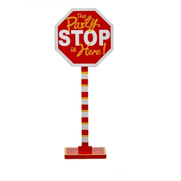 Indicator decorativ pentru petreceri Stop the Party is Here 32.5cm ...