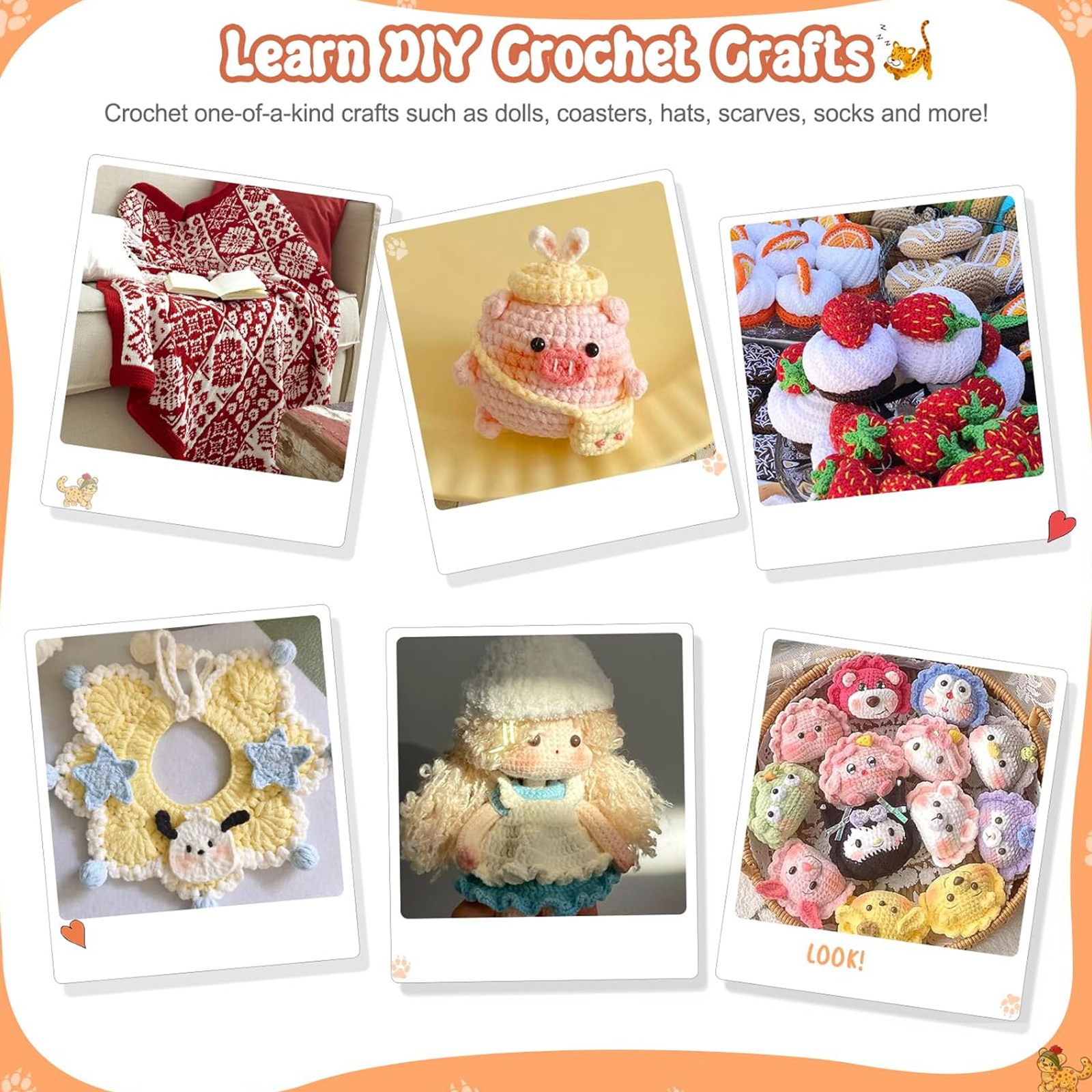 Kit de crosetat, NUODWELL, Cu sac de Depozitare, Include carlige de ...