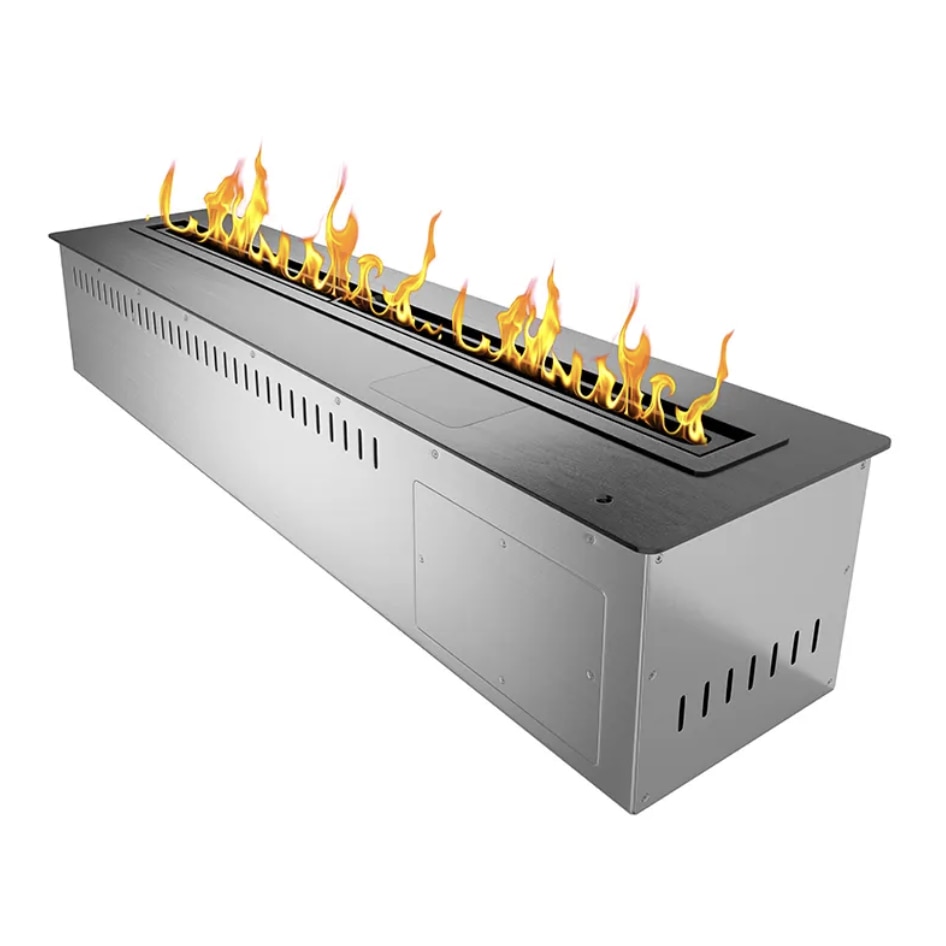 Semineu cu flacara si ardere pe bioethanol, control al flacarii prin ...