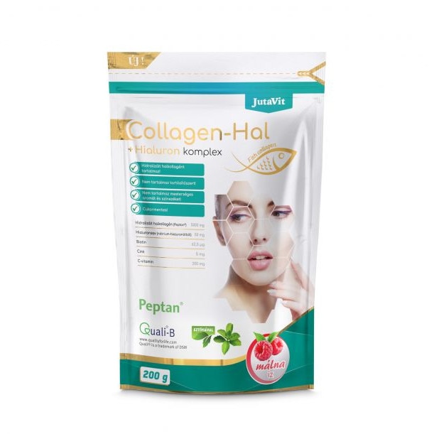 Collagen Peste + Hyaluron 200g Zmeura JUTAVIT - eMAG.ro