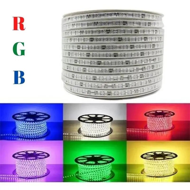Kit Rola Banda LED 100m colorata RGB 220v, led 5050, 14w/m + Controller ...