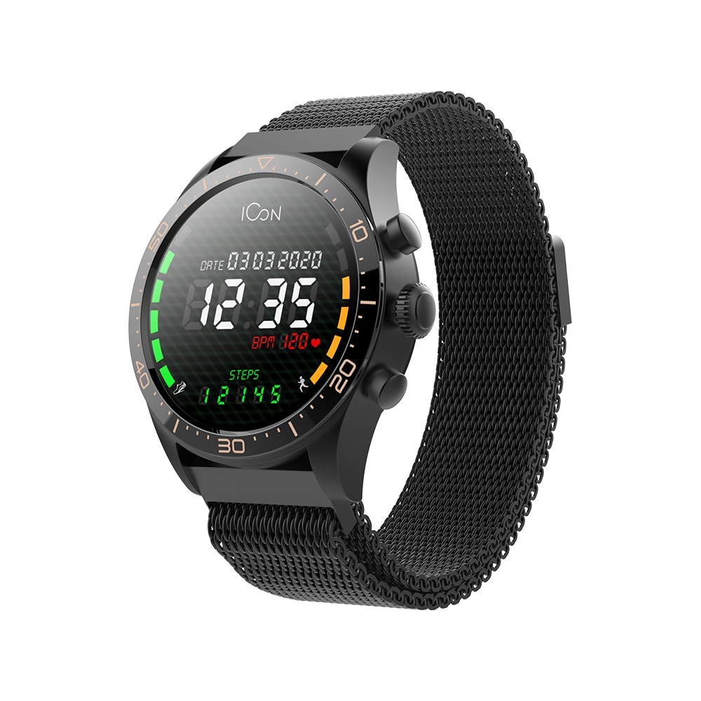 Smartwatch Amoled Display Forever ICON AW-100 culoare negru - eMAG.ro
