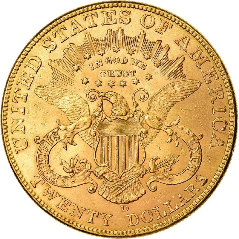 Moneda istorica din Aur 20 dolari Liberty Head Statele Unite 33.43 g ...
