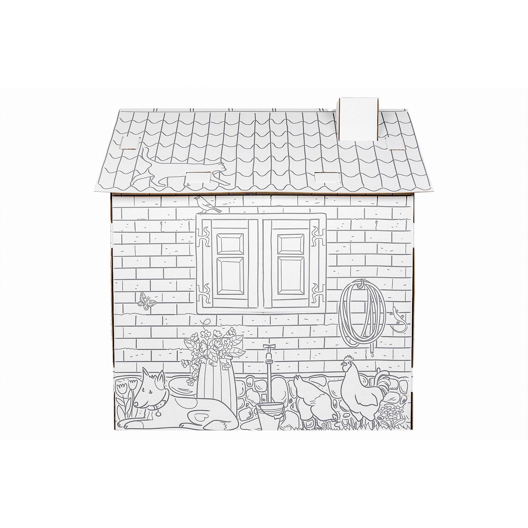 Casa de colorat pentru copii, 3D, 87 x 71 x 88 cm - eMAG.ro