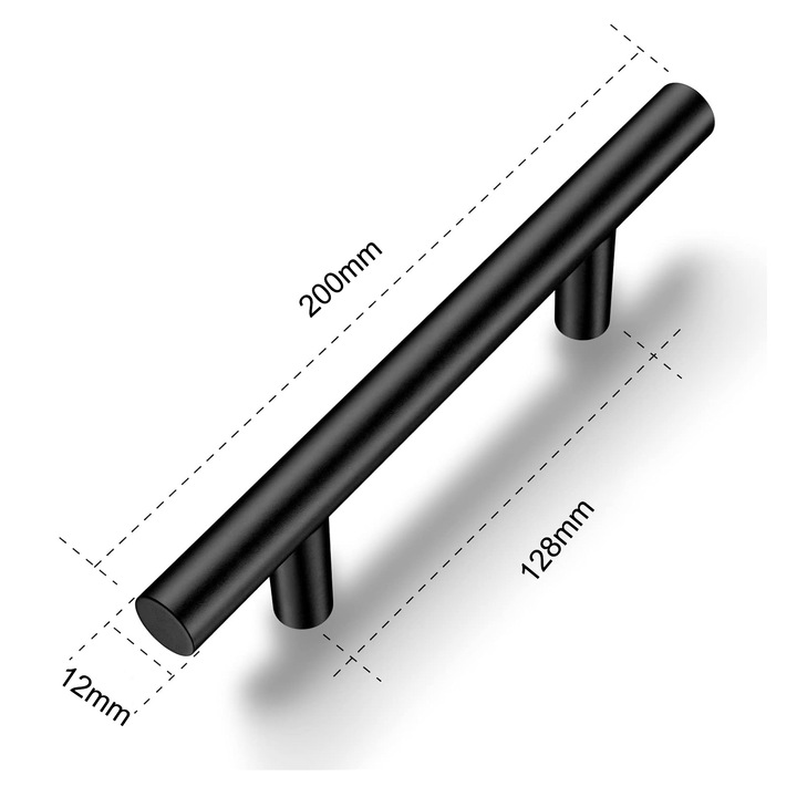 Set 12 manere mobila, Axroad Mall, Distanta gauri 128mm, Suruburi de ...