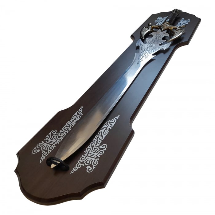 Sabie decorativa, panoplie lemn, Dragon King, 99 cm, maro - eMAG.ro