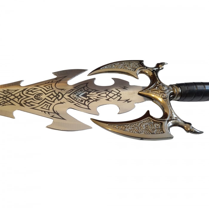 Sabie decorativa, panoplie lemn, Dragon King, 99 cm, maro - eMAG.ro