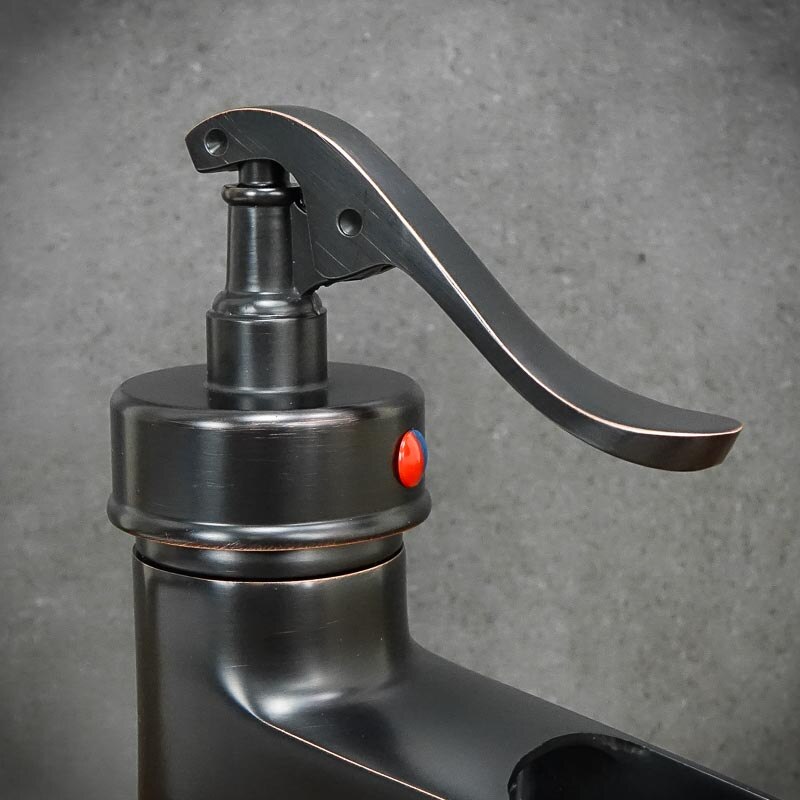 Baterie joasa pentru baie, Alama, Cap ceramic, Negru - eMAG.ro