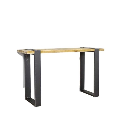 Consola, Lemn/otel, 60 x 100 cm, Gri/bej - eMAG.ro