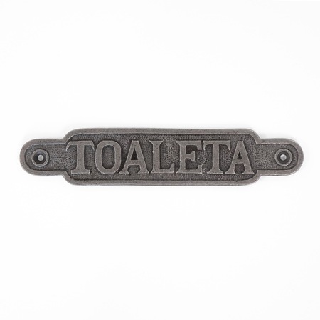 Semn de toaleta, Fonta, Gri - eMAG.ro