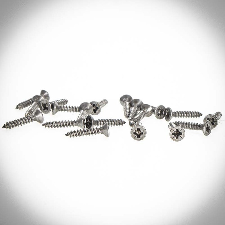 Set 10 Suruburi cu cap plat, Otel, 3.5x20 mm, Argintiu - eMAG.ro