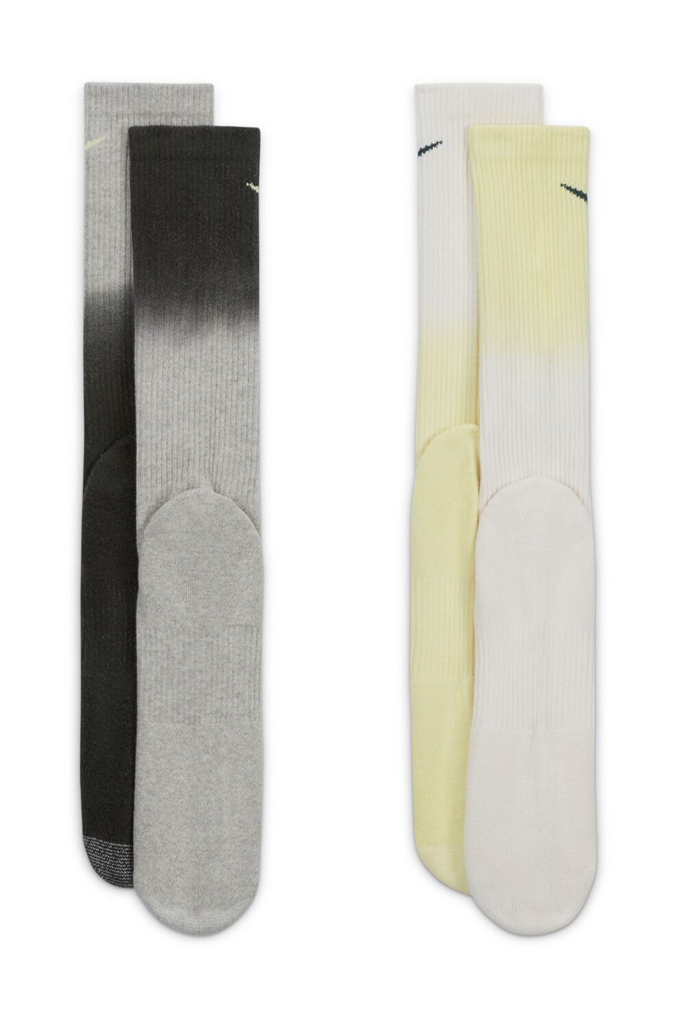 Nike, Чорапи Everyday Plus - 2 чифта, Черен, Сив, Бежов, M - eMAG.bg
