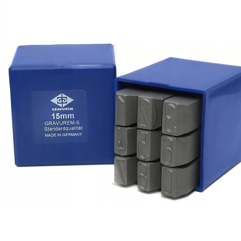 Set poansoane de marcat cifre Gravurem 10015000, 15 mm, 9 piese - eMAG.ro