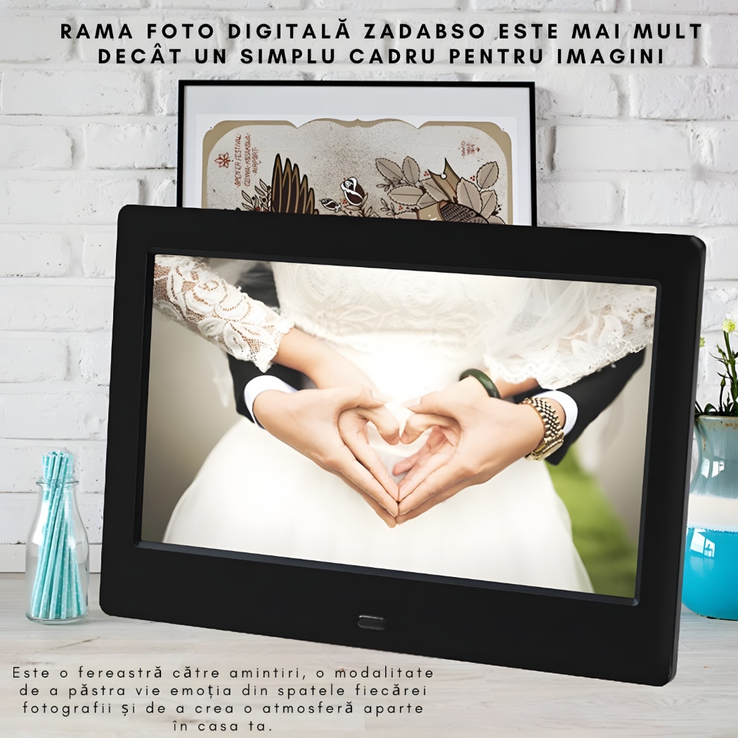 Rama foto digitala, Zadabso®, 7 inch, rezolutie 800 x 480, 16:9 ...