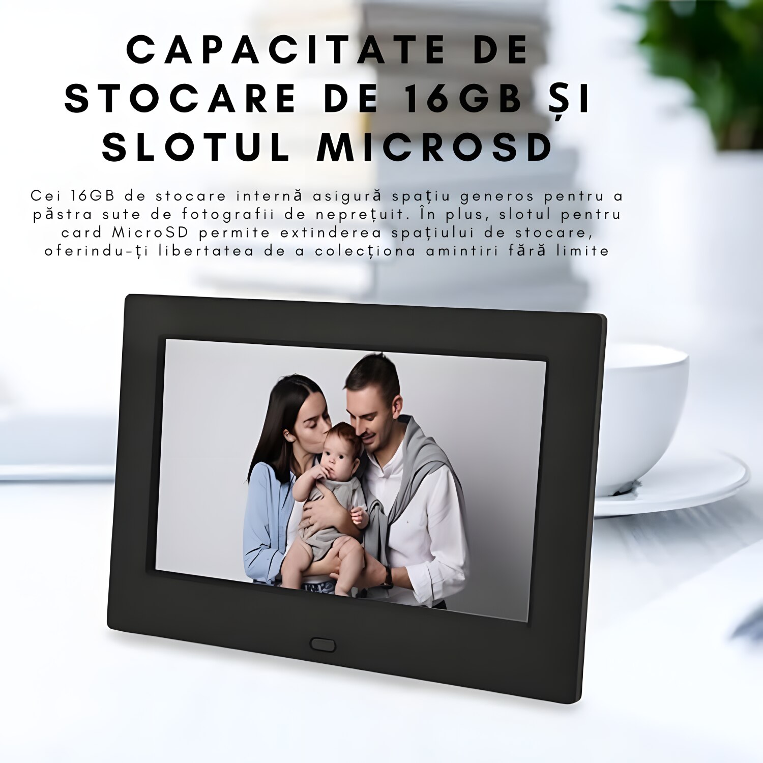 Rama foto digitala, Zadabso®, 7 inch, rezolutie 800 x 480, 16:9 ...