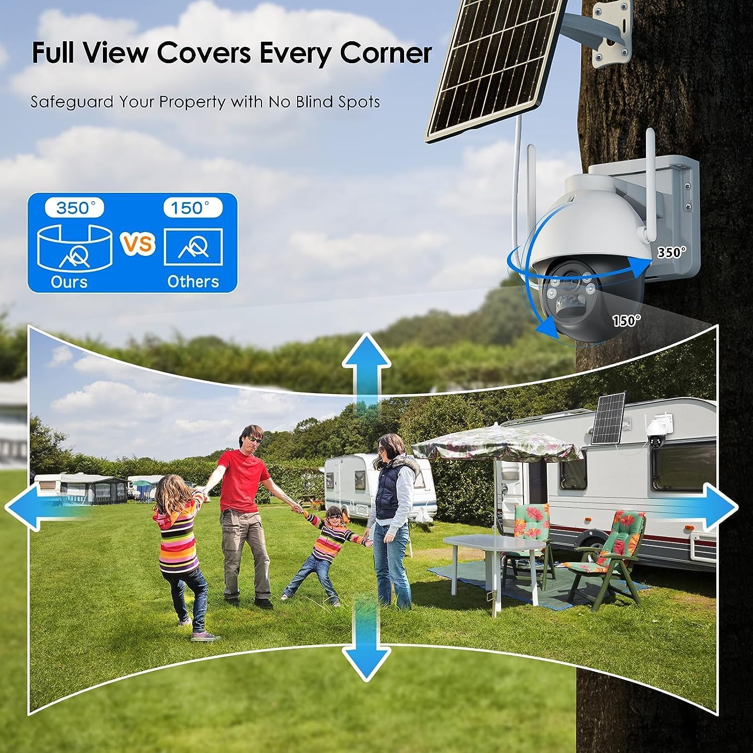 Camera Supraveghere video cu SIM, conexiune 4G, 4MP 2560x1440 cu panou ...