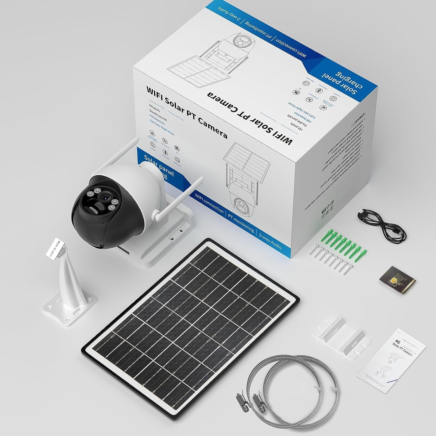 Camera Supraveghere video cu SIM, conexiune 4G, 4MP 2560x1440 cu panou ...