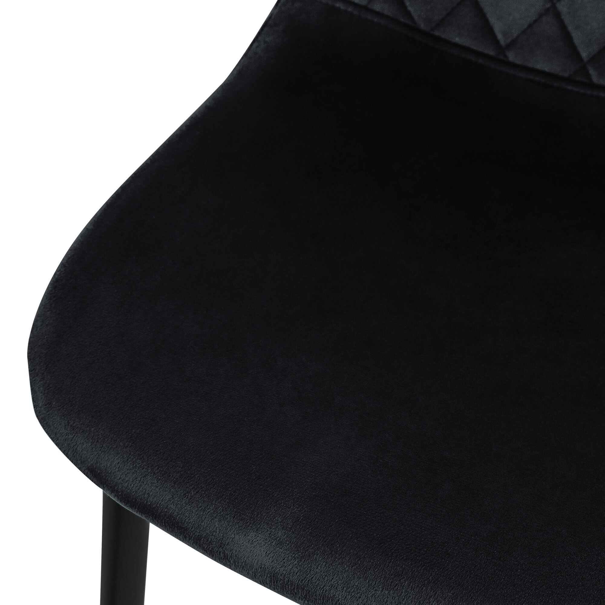 Set 4 scaune dining / living ML-Design, catifea, negru, 44 x 51 x 89 cm ...