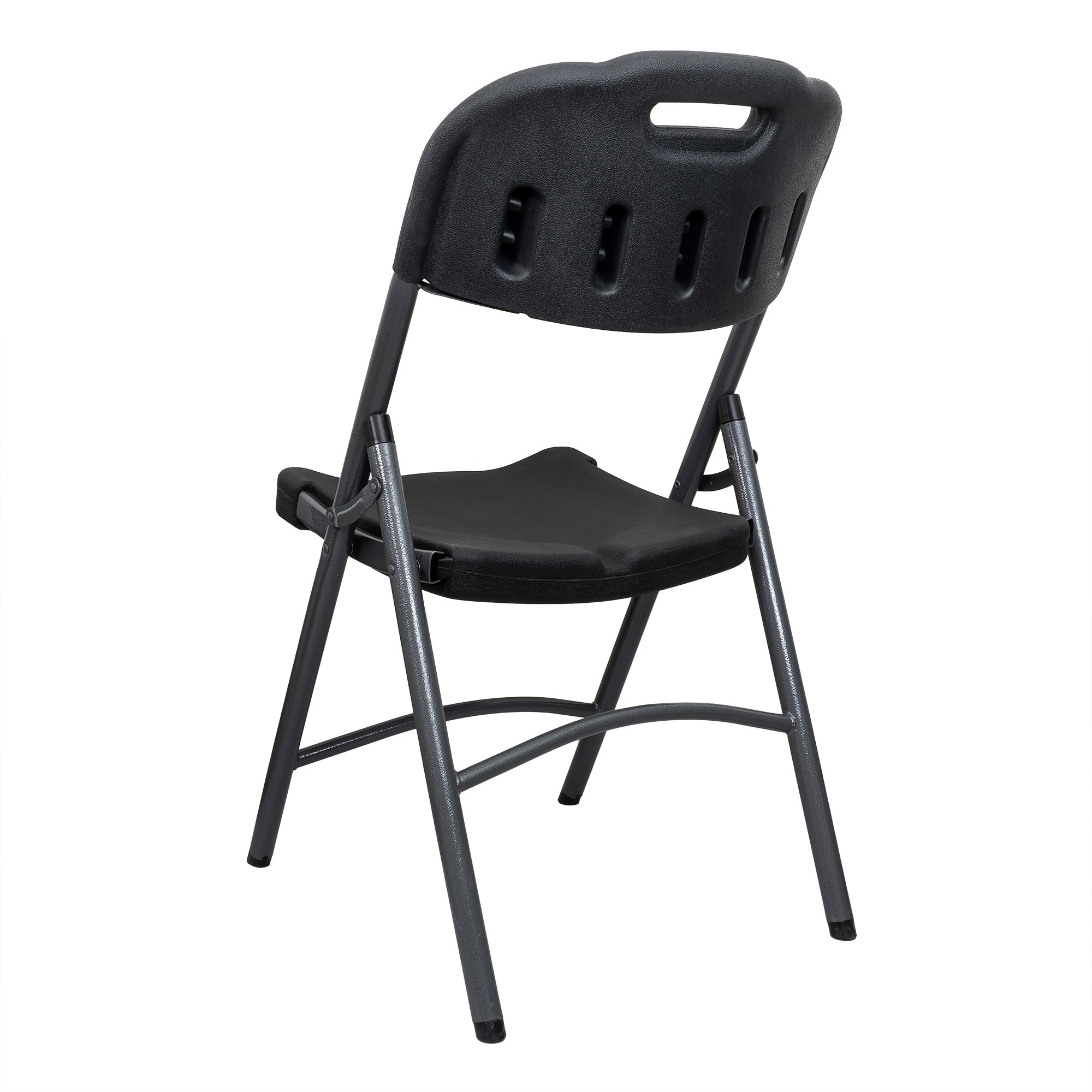 Scaun pliant din plastic pentru terasa, negru / ZTS 8192B - eMAG.ro