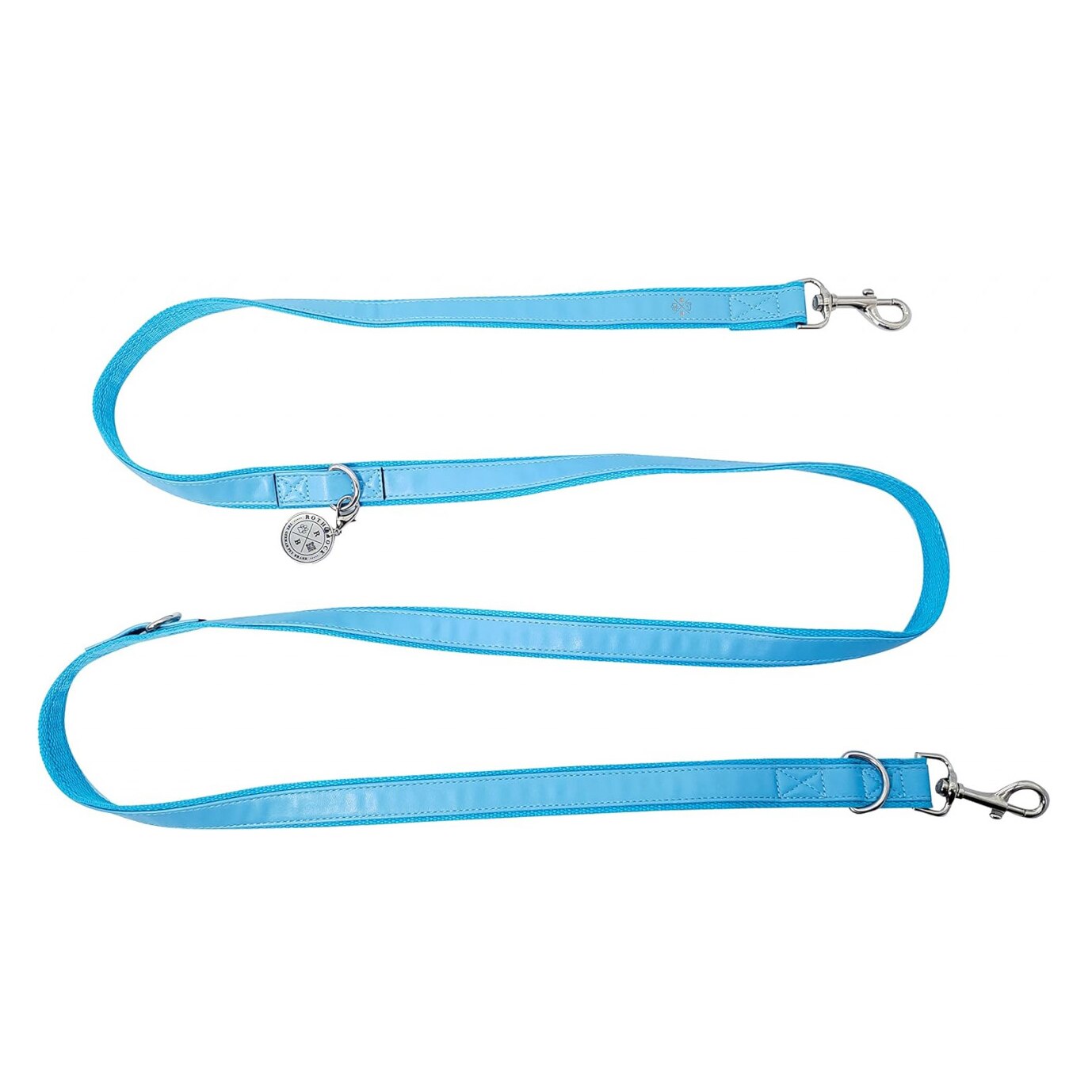 Lesa pentru caine Roth and Bock, piele, albastra - eMAG.ro